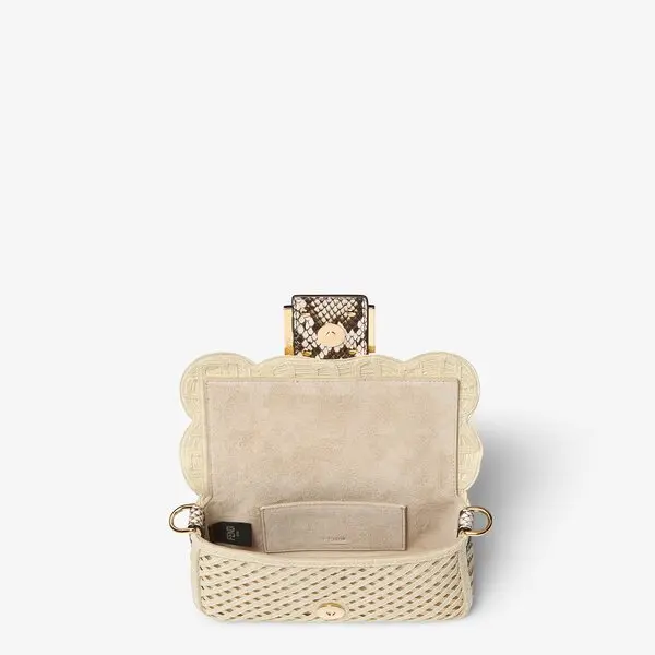 Fendi Baguette® Mini Ribbon Bag With Doily Embroidery